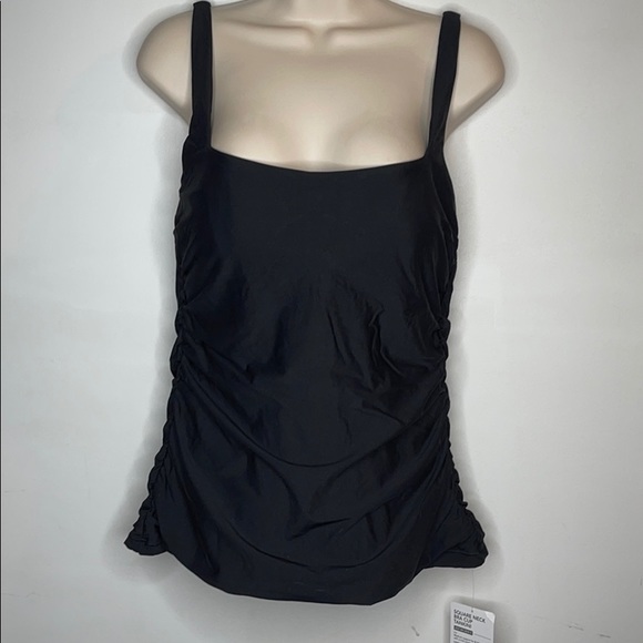 Athleta | Swim | Athleta Square Neck Bra Cup Tankini Black | Poshmark